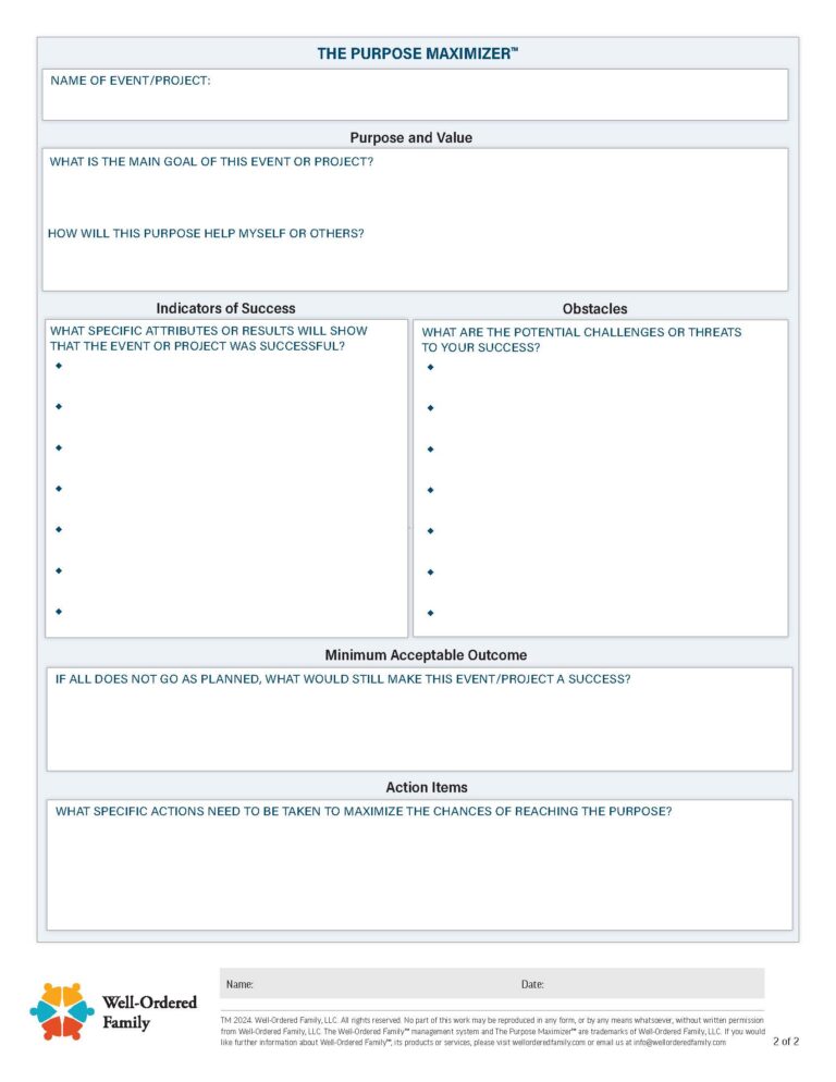 Holiday Planning Tools | Well-Ordered Family